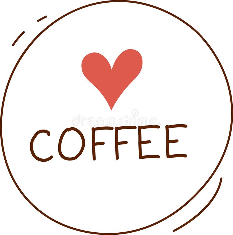 Coffee Round Sticker stock vector. Illustration of label - 293787662