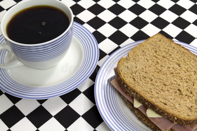 Coffee with sandwich stock photo. Image of bread, dish - 20257786