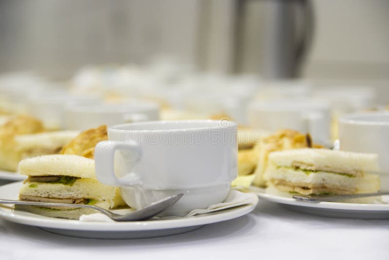 Coffee and sandwich stock image. Image of white, coffee - 7919545