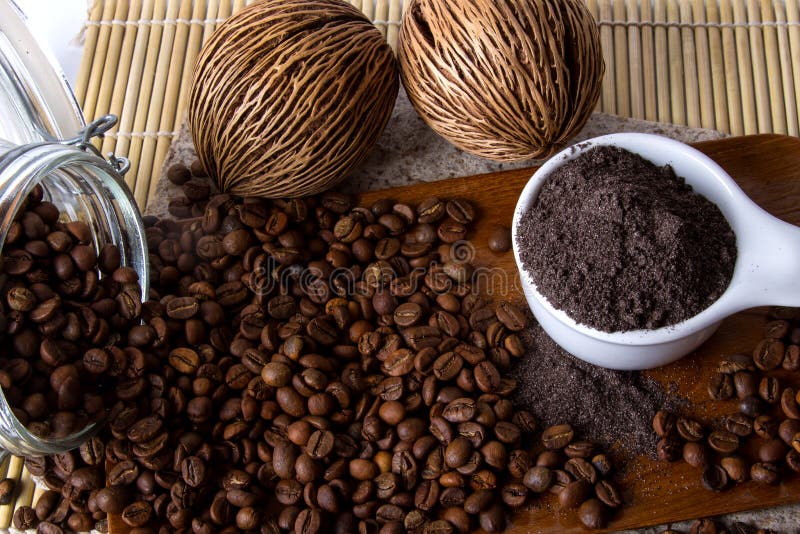 Coffee skin scrub stock image. Image of beauty, healthy - 36584929