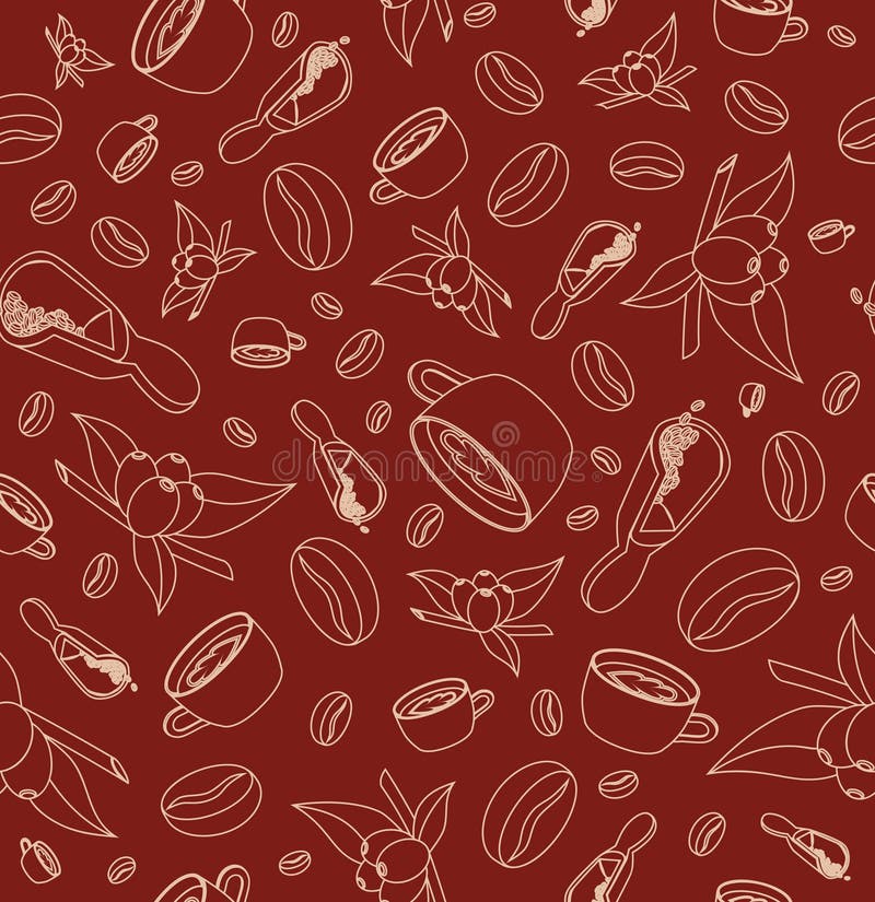 Coffee and Tea Seamless Repeat Pattern Vector Stock Vector ...