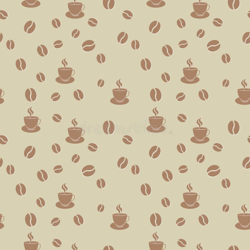 Coffee and Tea Seamless Repeat Pattern Vector Stock Vector ...