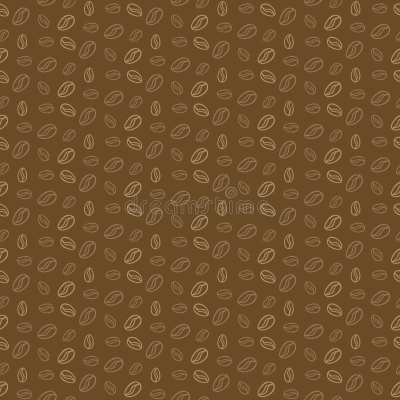 Coffee Seamless Pattern. Repeating Coffee Beans Background for Wrapping ...