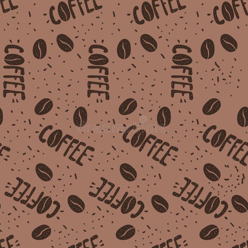 Coffee Seamless Pattern, Textile Design Stock Vector - Illustration of ...