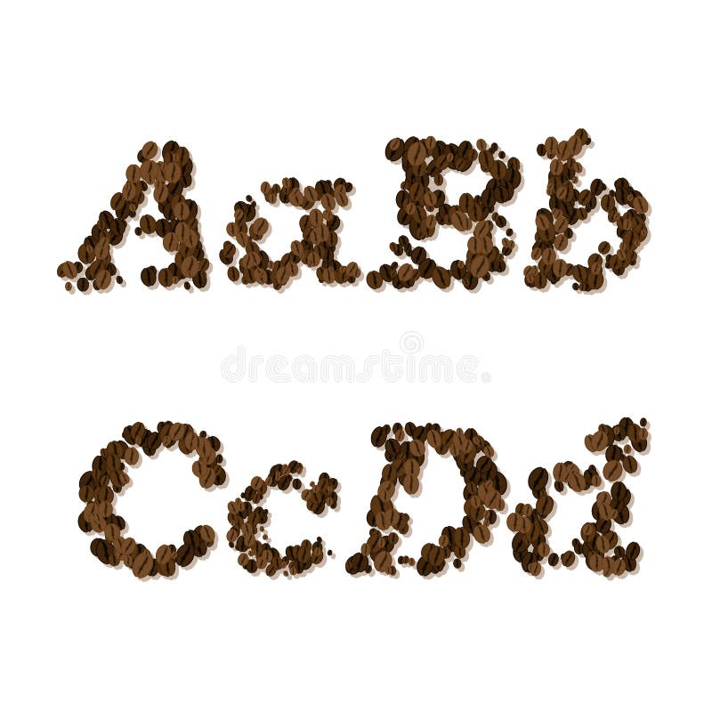 Coffee seed font stock vector. Illustration of alphabet - 50618514