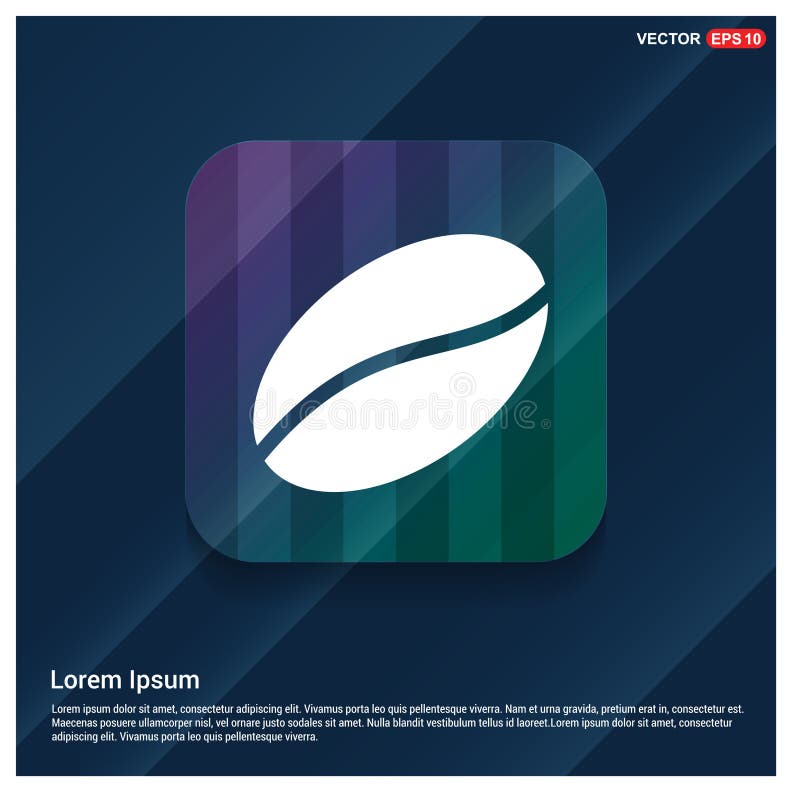 Coffee Seed Icon stock vector. Illustration of white - 132431990