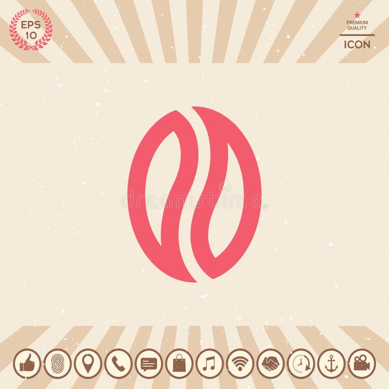 Coffee seed - logo stock vector. Illustration of energy - 106364066