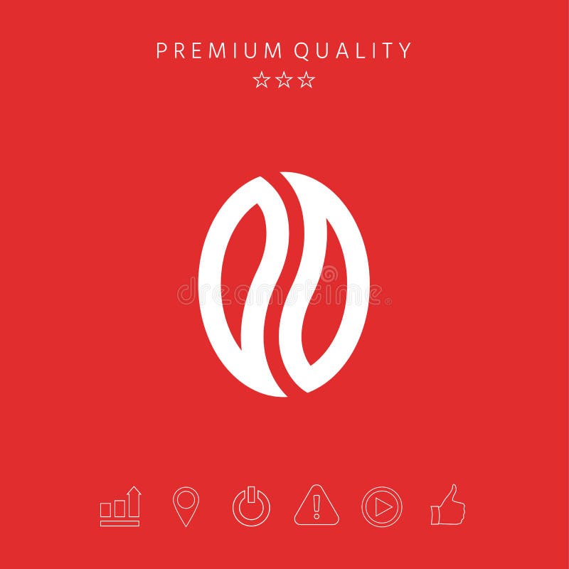 Coffee seed - logo stock vector. Illustration of logo - 115187639