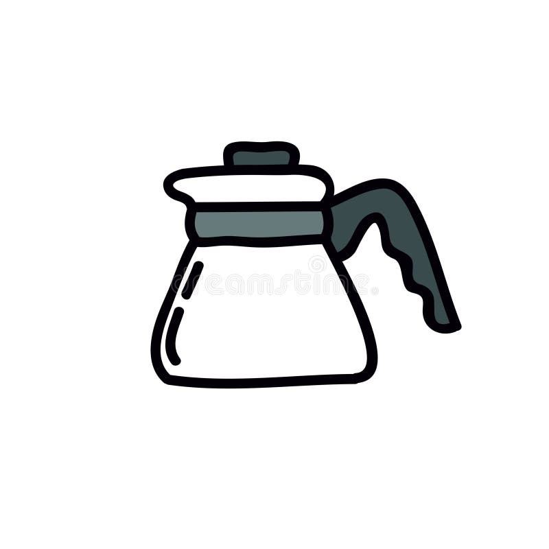 Coffee Server Doodle Icon, Vector Illustration Stock Illustration ...