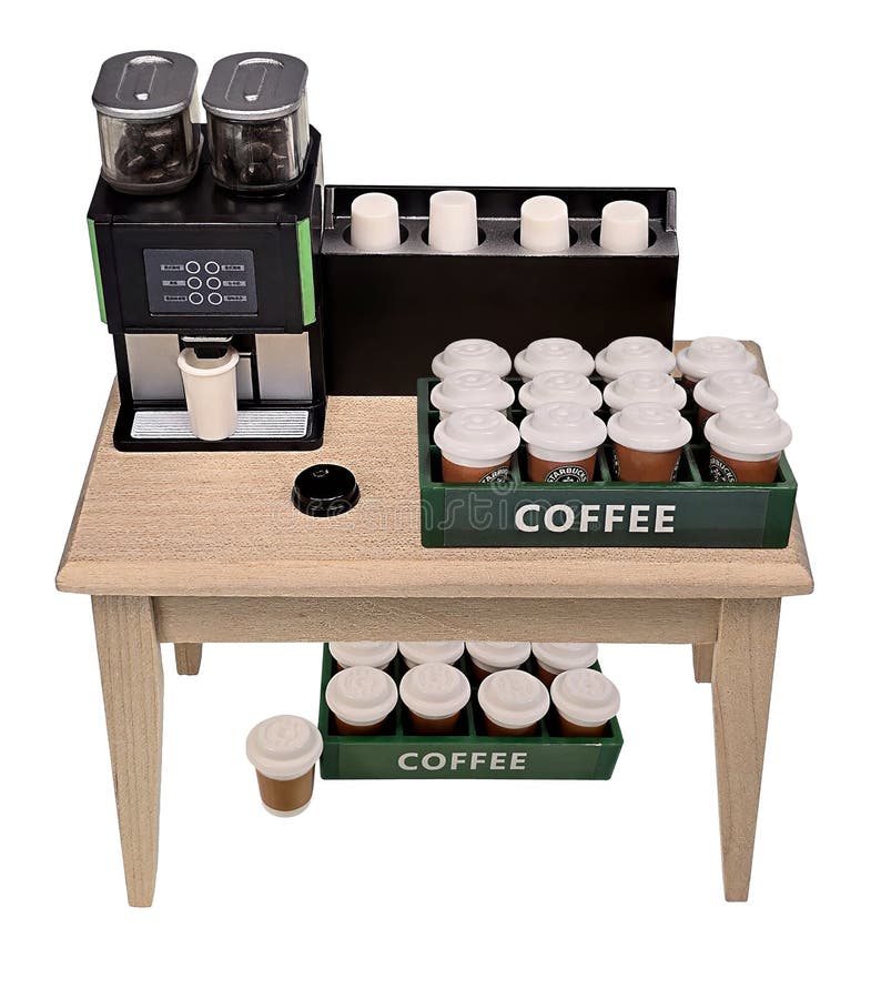 Coffee Service Station Extra Large Cups Stock Photo - Image of storage ...