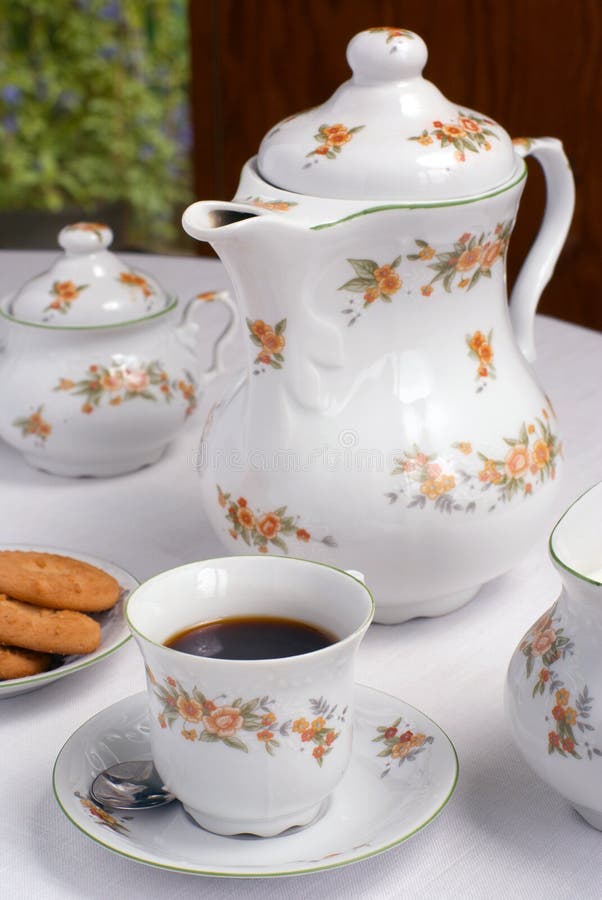 Coffee set stock photo. Image of refreshing, florid, british - 2420006