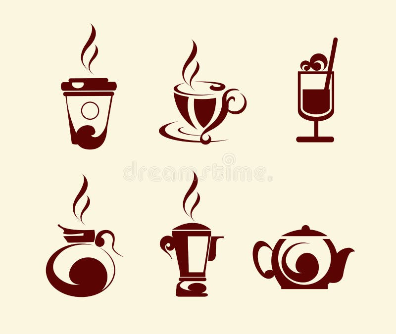 SET of coffee design stock vector. Illustration of caffeine - 13968658