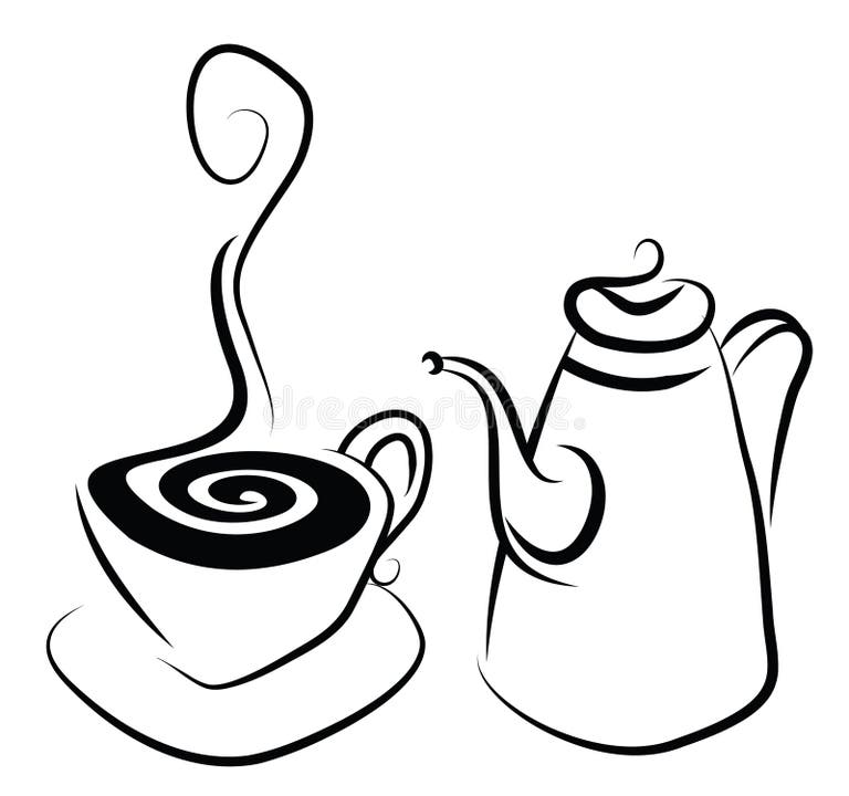 Classic Coffee Service Stock Illustrations – 1,970 Classic Coffee ...