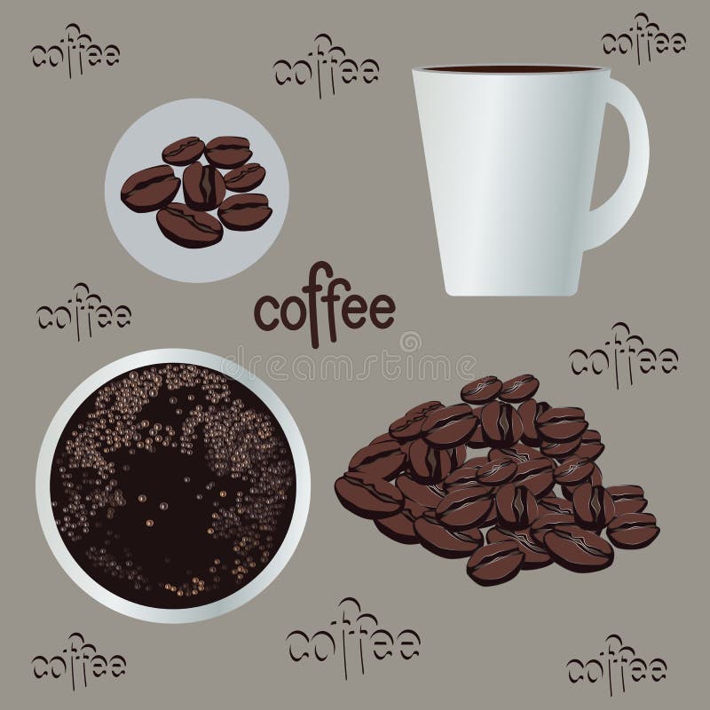 Coffee Set, Graphic, Illustration, Espresso Stock Vector - Illustration ...