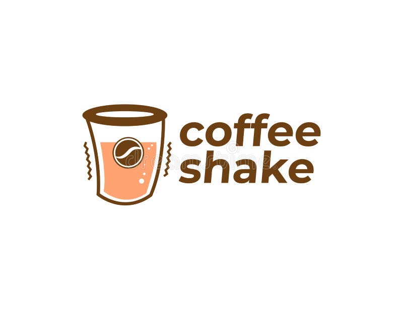 Coffee Shake Logo Design Template Stock Vector - Illustration of vector ...