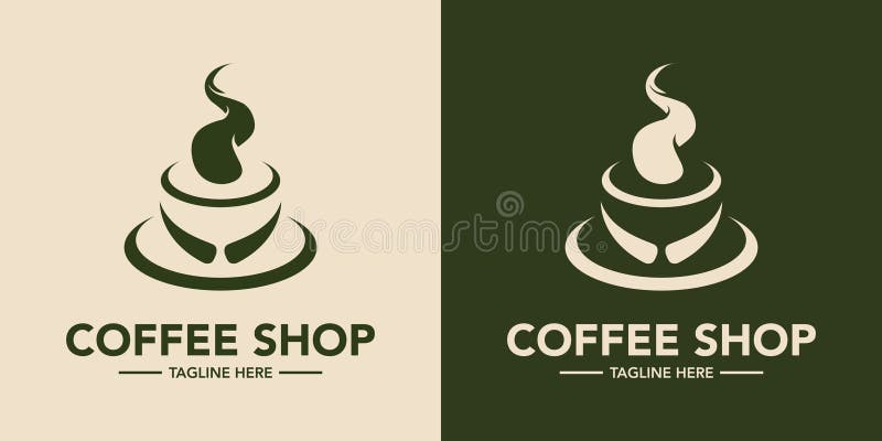 Minimalist Coffee Shop Logo Design Stock Vector - Illustration of brand ...