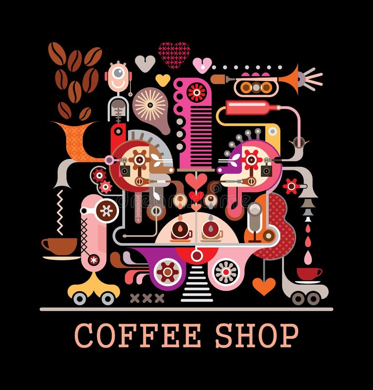 Coffee Shop Graphic Stock Illustrations – 65,124 Coffee Shop Graphic ...
