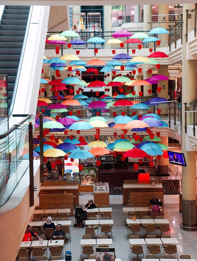 Coffee Shop with Bright Colourful Umbrellas Editorial Stock Image ...