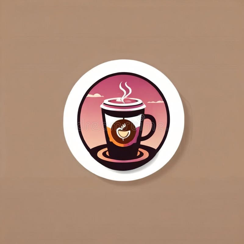 Coffee Shop Cafe App, Software Logo Icon in Flat Style Stock ...
