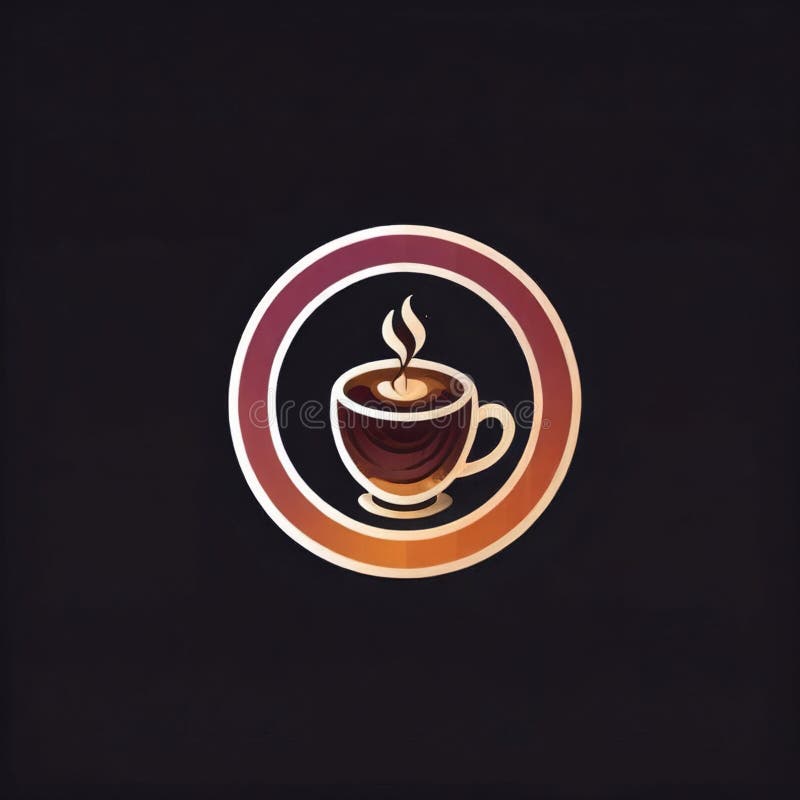 Coffee Shop Cafe App, Software Logo Icon in Flat Style Stock ...