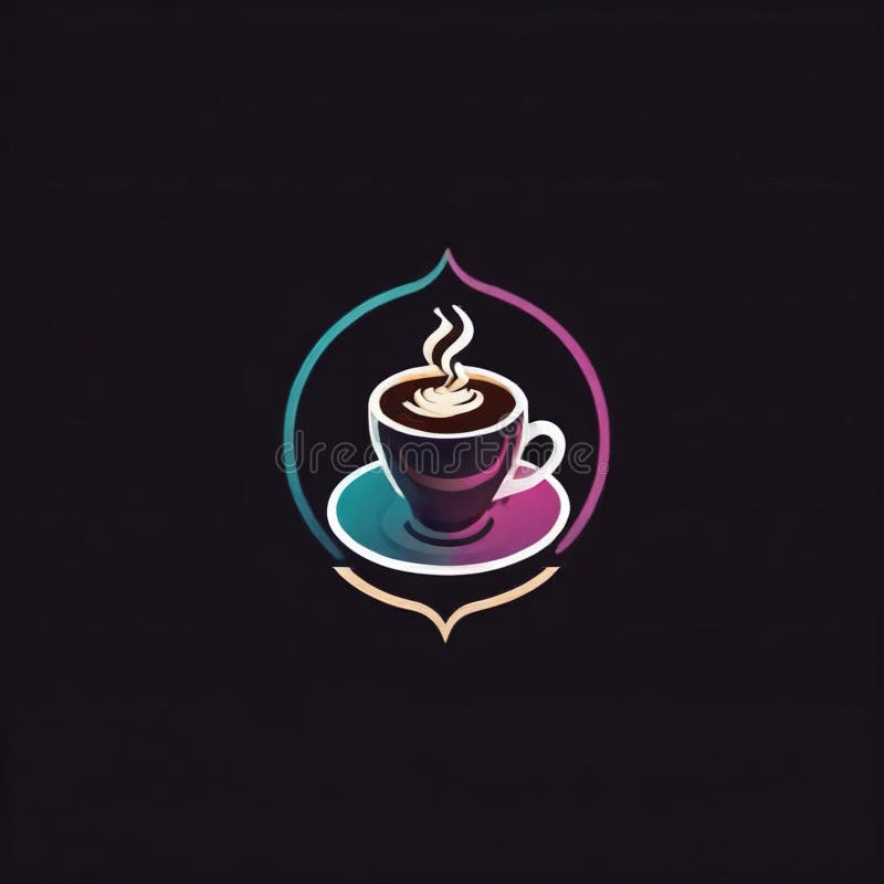 Coffee Shop Cafe App, Software Logo Icon in Flat Style Stock ...