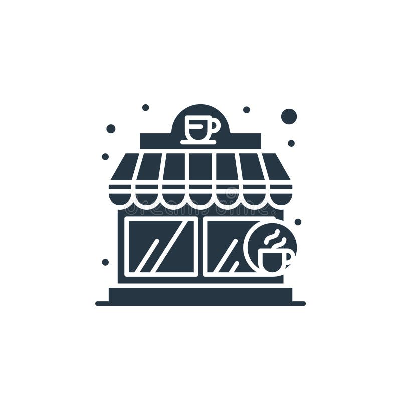 Coffee Shop Icon Vector from City Elements Concept. Thin Line ...