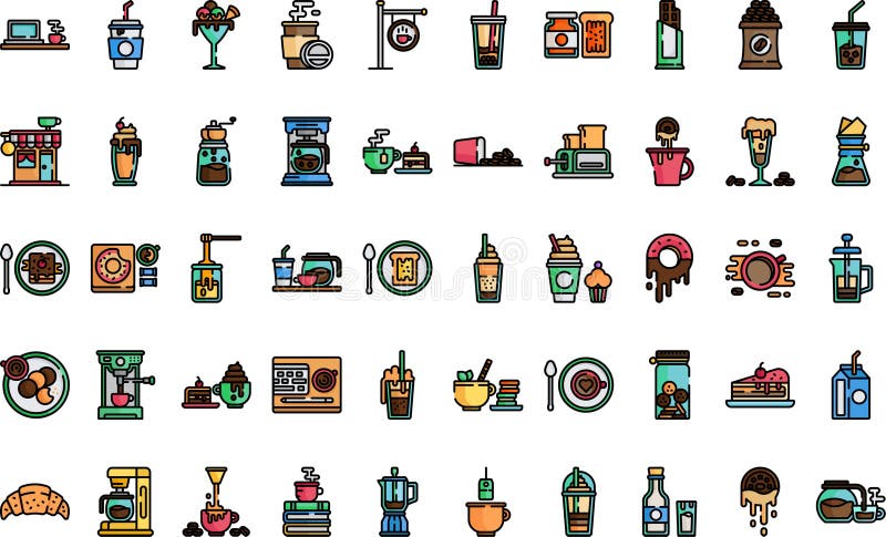 Coffee Shop Icons High-Quality Vector Icons Collection with Editable ...