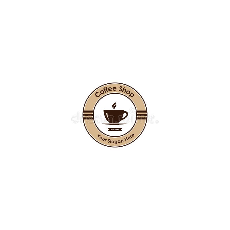 Coffee Shop Logo, Circular Sticker or Label Vector Graphics Stock ...