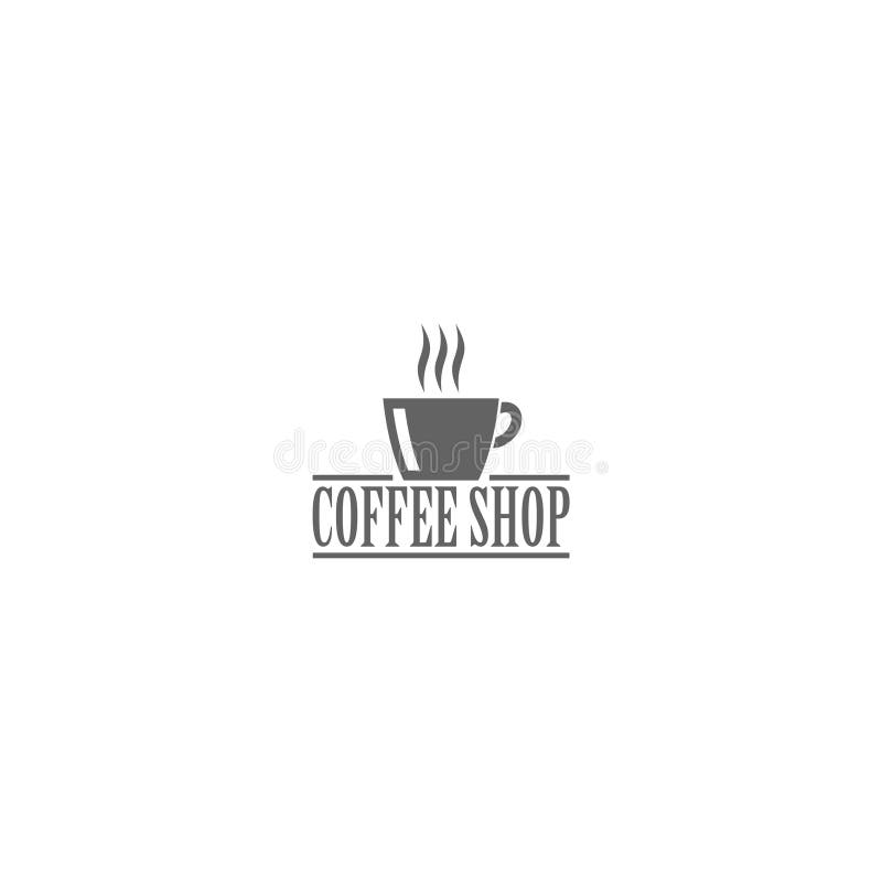 Coffee Shop Sticker Isolated on Gray Background Stock Illustration ...