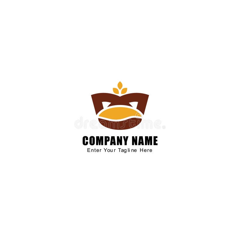 Coffee Shop Logo Initial M. Modern Logotype M Design with Brown Color ...