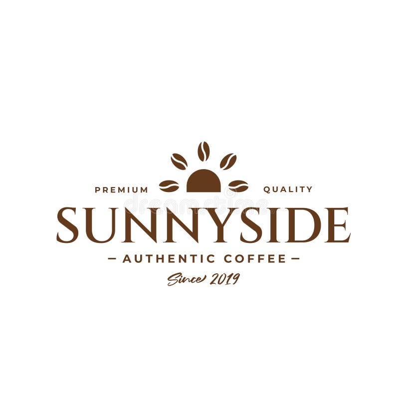 Coffee shop logo and sun stock vector. Illustration of hipster - 265576563