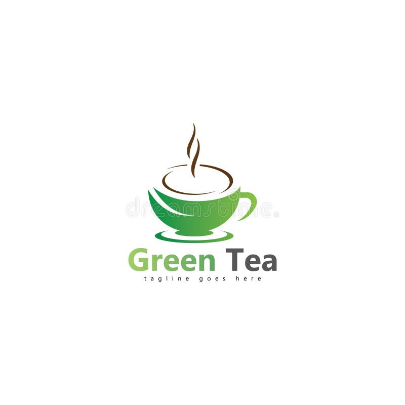 Coffee Shop Logo Template Design Green Tea Logo Stock Vector ...
