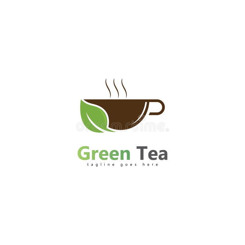 Coffee Shop Logo Template Design Green Tea Logo Stock Vector ...