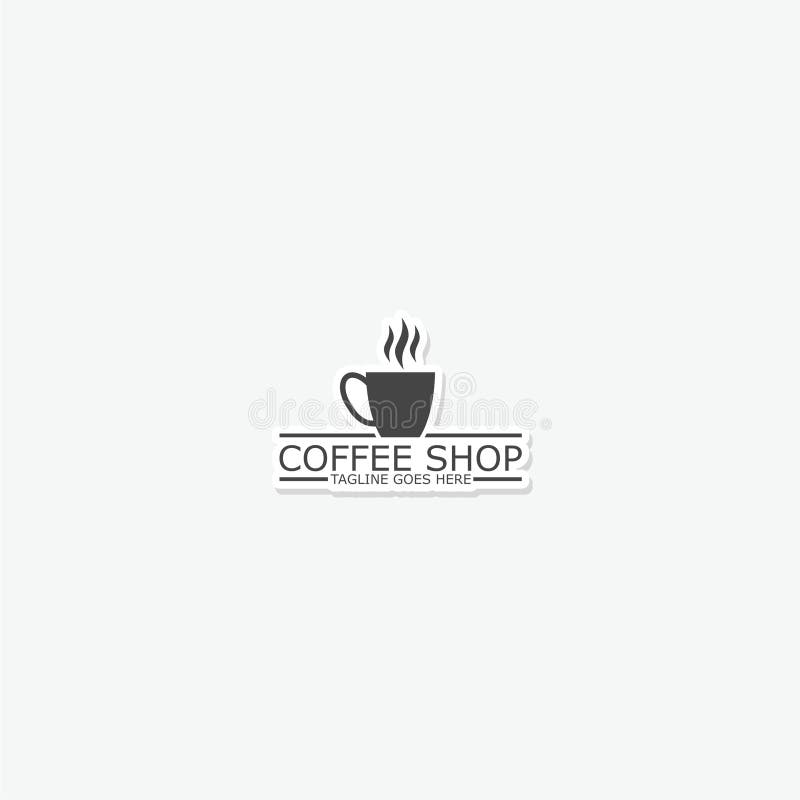 Hot Coffee Abstract Icon. Coffee Shop Logo Stock Vector - Illustration ...