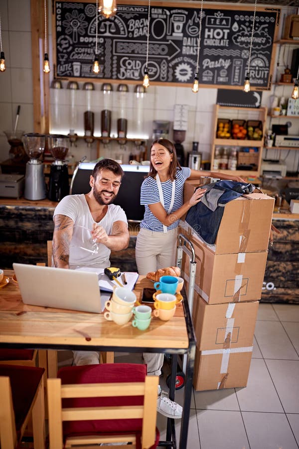 Coffee Shop Owner.people Working in Coffee Store Stock Image - Image of ...