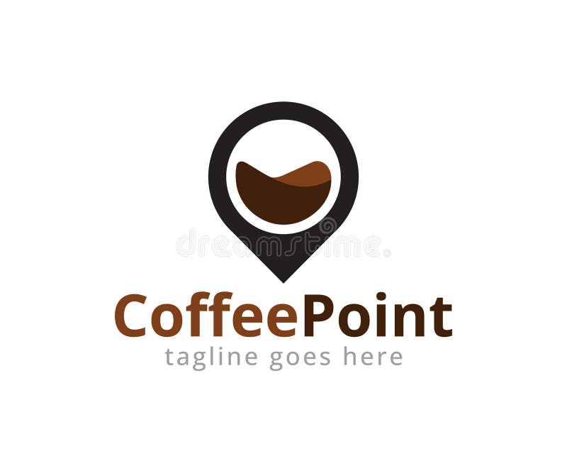 Coffee Shop Point Logo Design Template. Coffee Shop Precise Locations ...