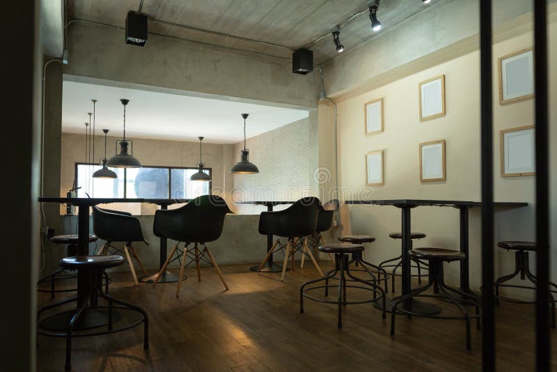 Coffee shop modern. stock photo. Image of focus, copy - 117200612