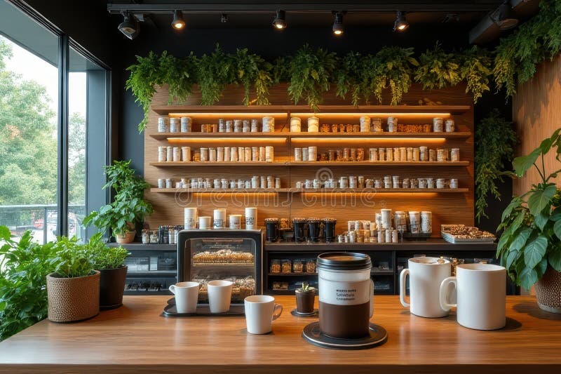 Innovating Coffee Shops stock illustration. Illustration of unique ...