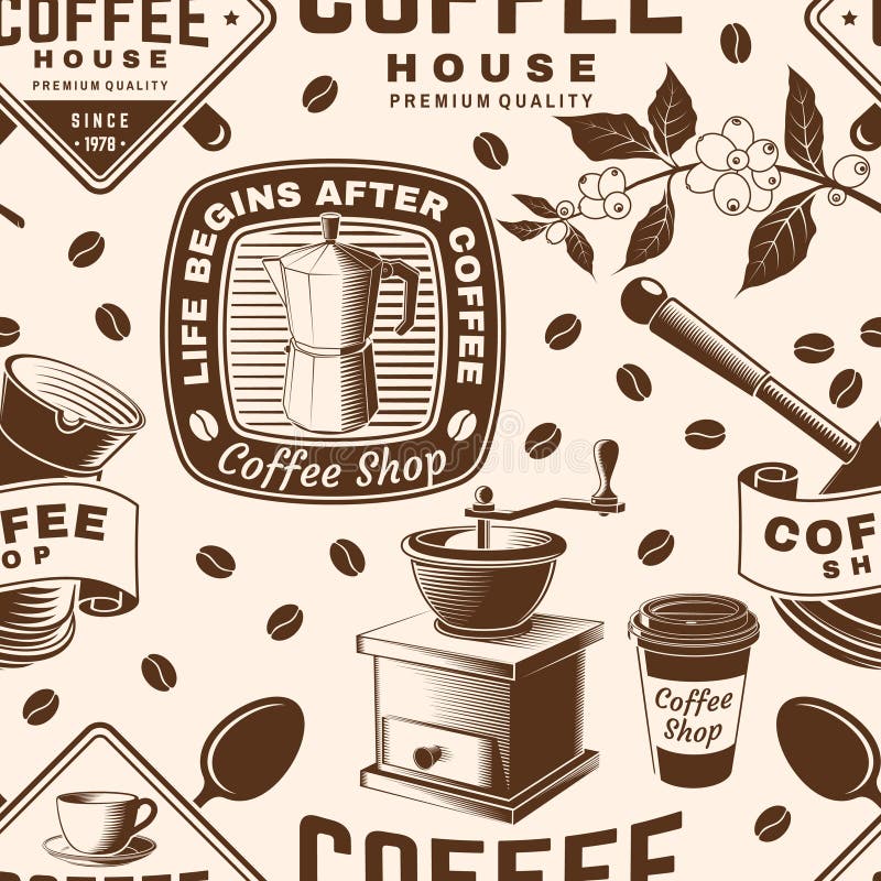 Coffeehouse Vector Wallpaper Stock Photos - Free & Royalty-Free Stock ...