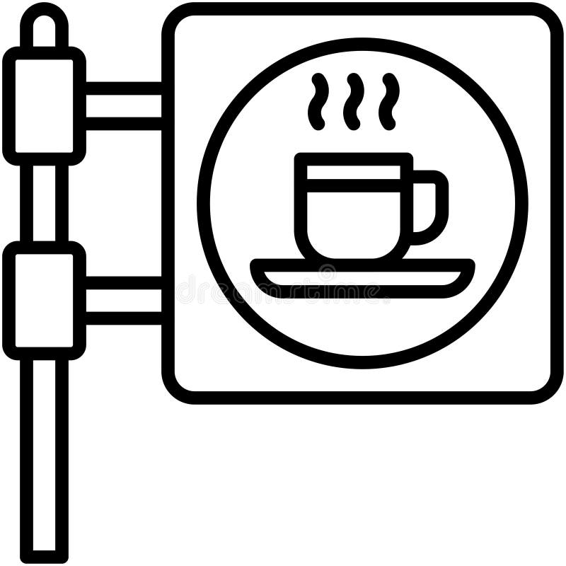 Coffee Shop Sign Icon, Coffee Shop Related Vector Stock Vector ...