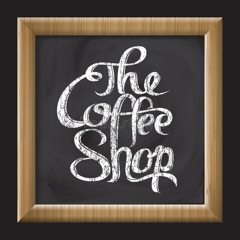 The Coffee Shop Sign. Vector Illustration Decorative Design Stock ...