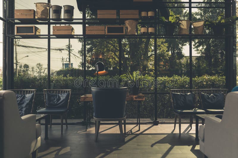 Coffee Shop Vintage Style. stock photo. Image of barista - 109176906