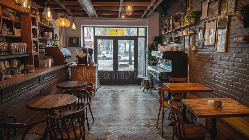 Coffee Shop with a Unique Atmosphere Stock Photo - Image of decoration ...