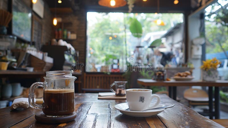 Coffee Shop with a Unique Atmosphere Stock Image - Image of black ...