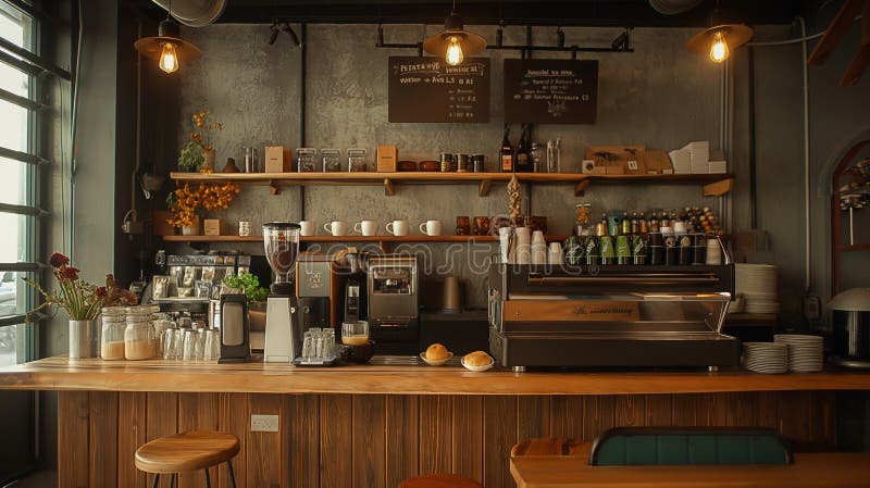 Coffee Shop with a Unique Atmosphere Stock Photo - Image of design ...