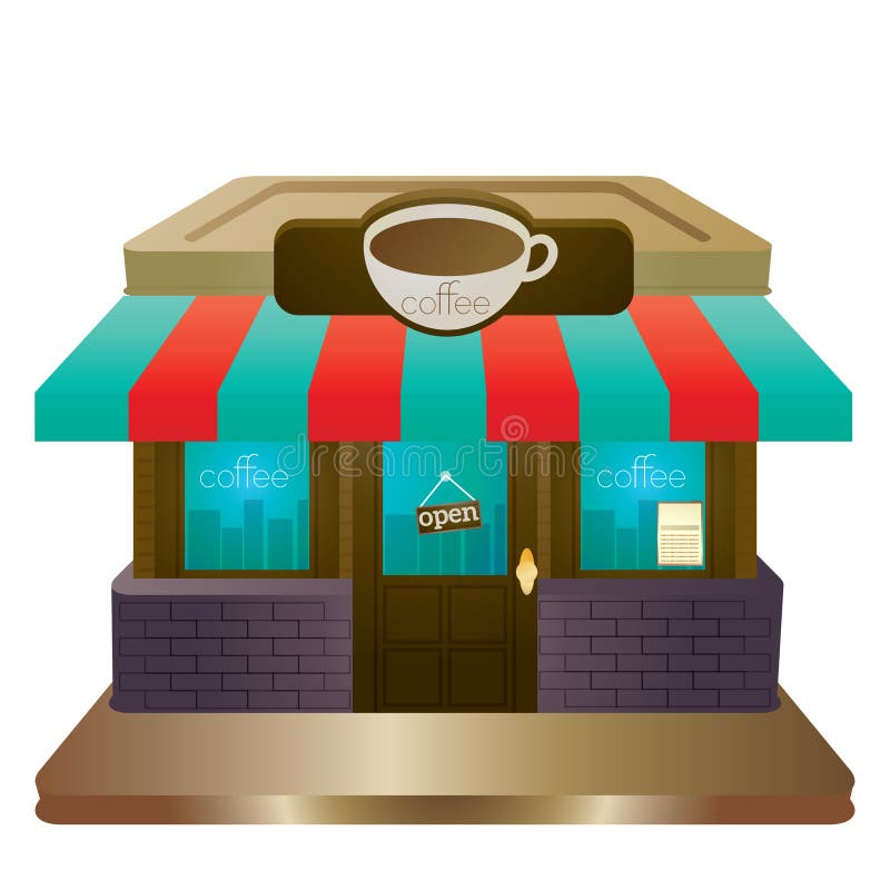 Coffee Shop Sign. Vector Illustration Decorative Design Stock Image ...