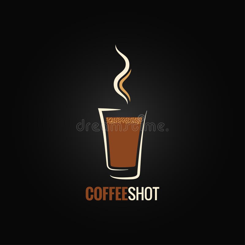 Coffee Shot Glass Design Background Stock Vector - Illustration of ...