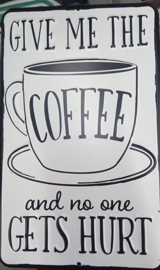 Coffee sign stock photo. Image of white, coffee, sign - 210950624