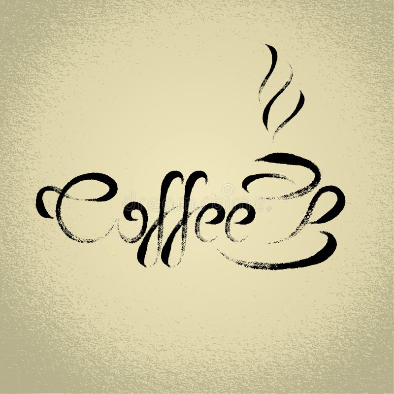 Coffee Sign with the Title. Ideal for Cafe Menu Stock Vector ...