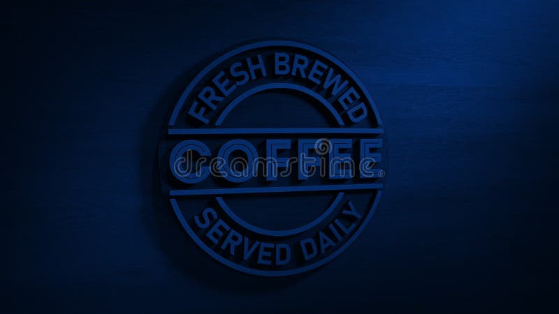 Cafe at Night Coffee Sign on Wall Stock Footage - Video of shop ...